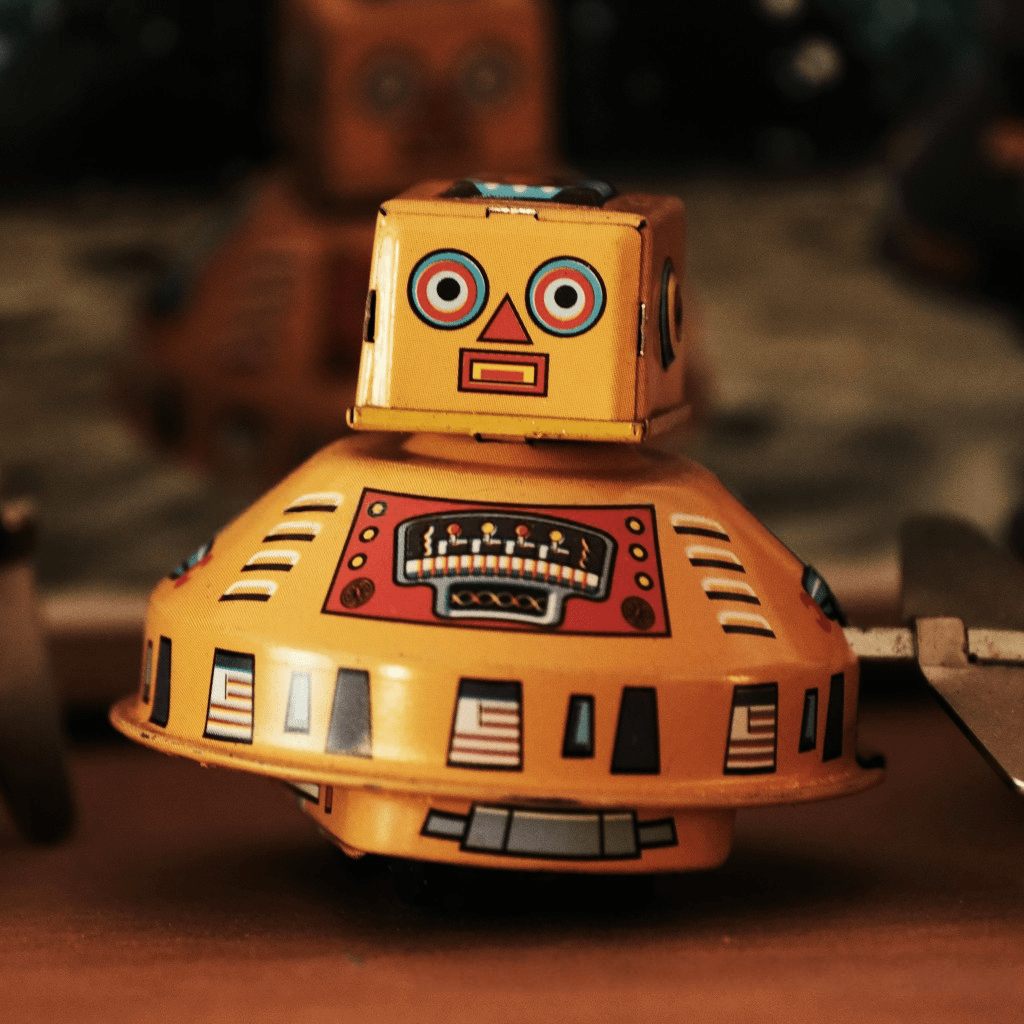 Pocket-Size Gift & Display Set - Mini Space Robot 3-Pack Wind-Up Toys ...